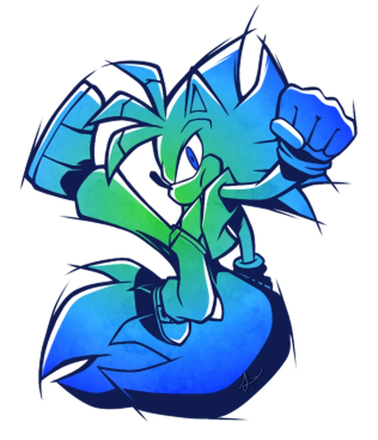 My main OC Sonic Channel art style and my new drawing. | Fandom