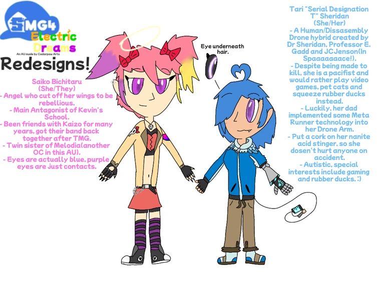 Ok, here's the Saiko and Tari Redesigns ref sheet w/o the ship stuff. You're welcome. | Fandom