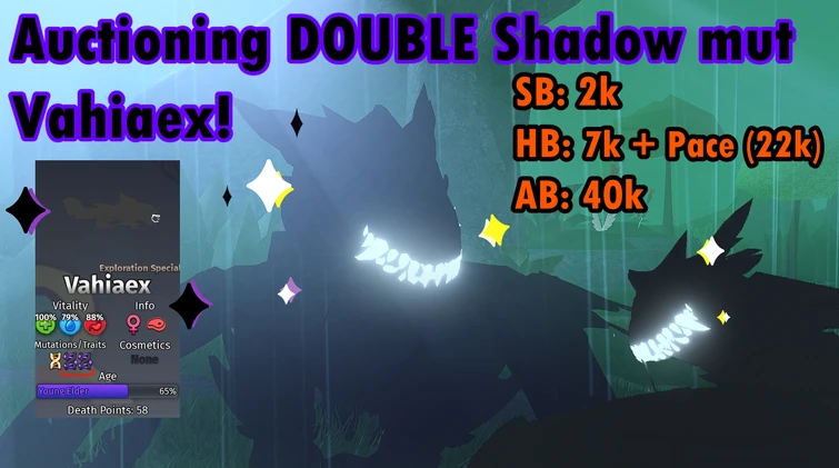 Auctioning DOUBLE SHADOW glimmer mut Vahiex! (now with an AB) | Fandom