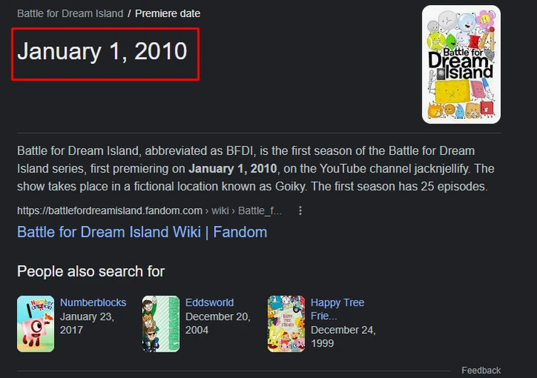 13 years ago,the first episode of Battle for Dream Island premiered ...