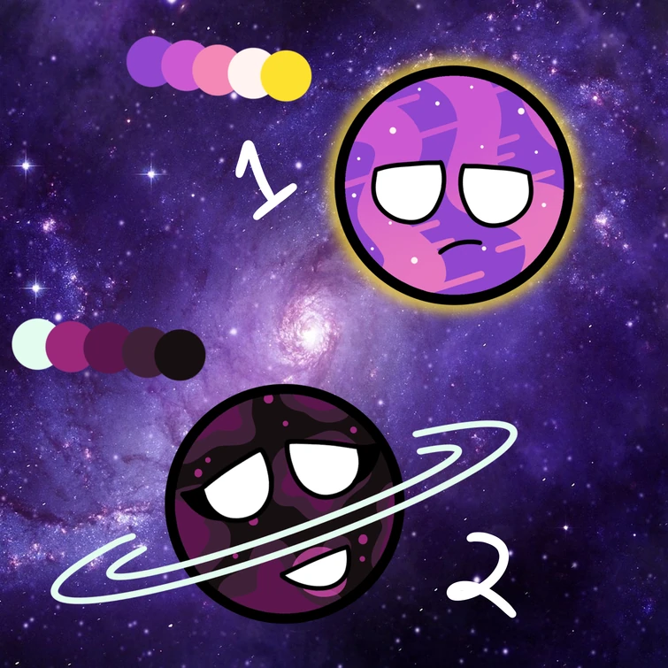 I drew solarballs OC’s but I use a random color palette generator | Fandom