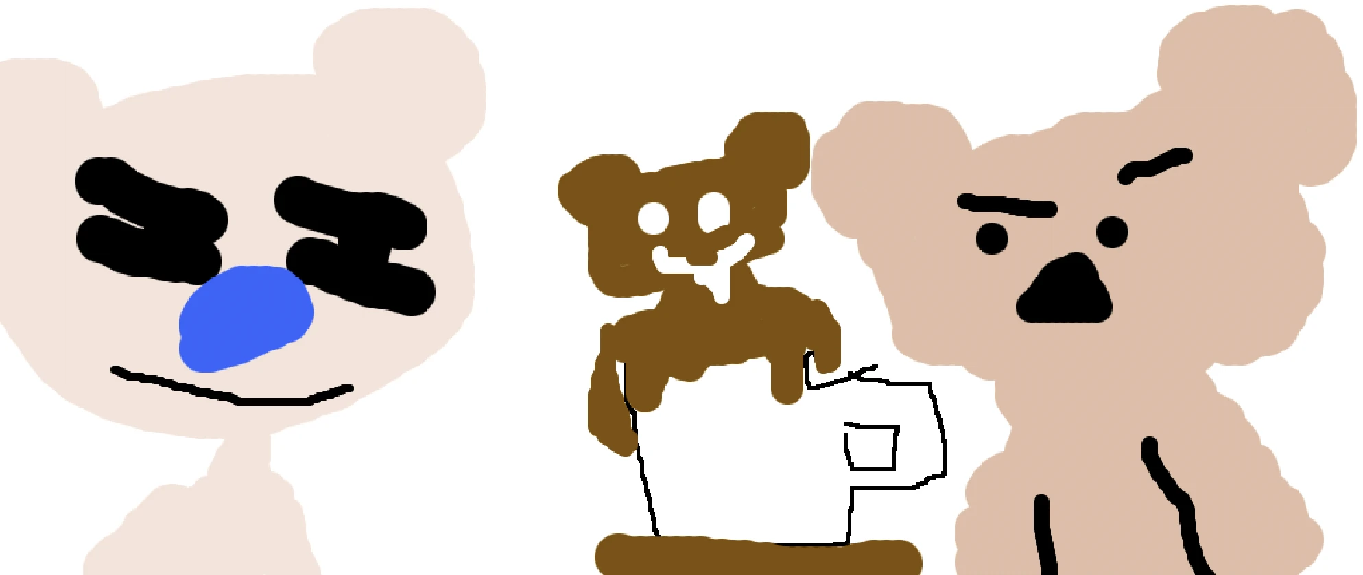 Bear and Sam trying to find out WHAT is in Sam’s cocoa. | Fandom