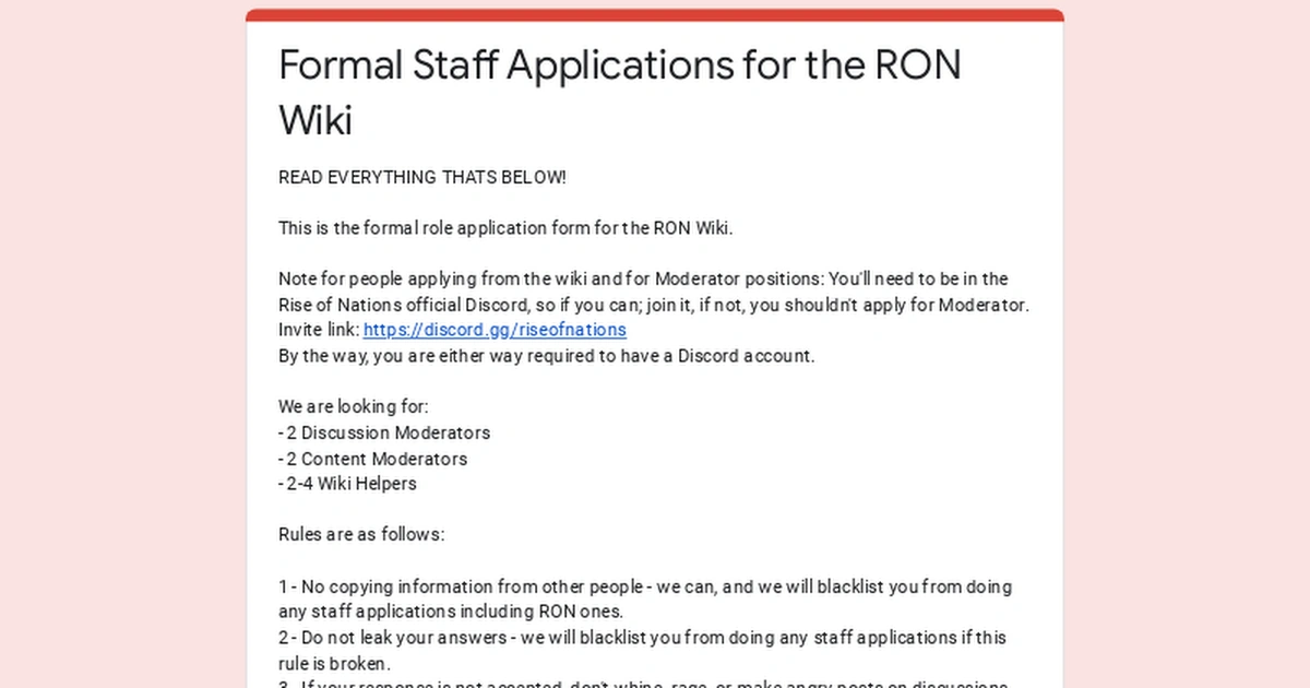 Wiki staff applications | Fandom