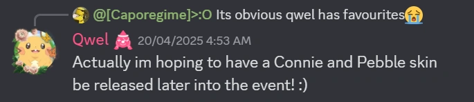 Is anyone excited if the Easter skins for Connie and Pebble do come out ...