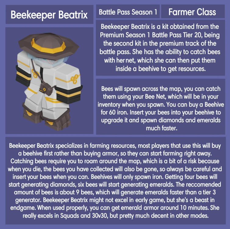 Making Kit Info Cards Day 2: Beekeeper Beatrix | Fandom