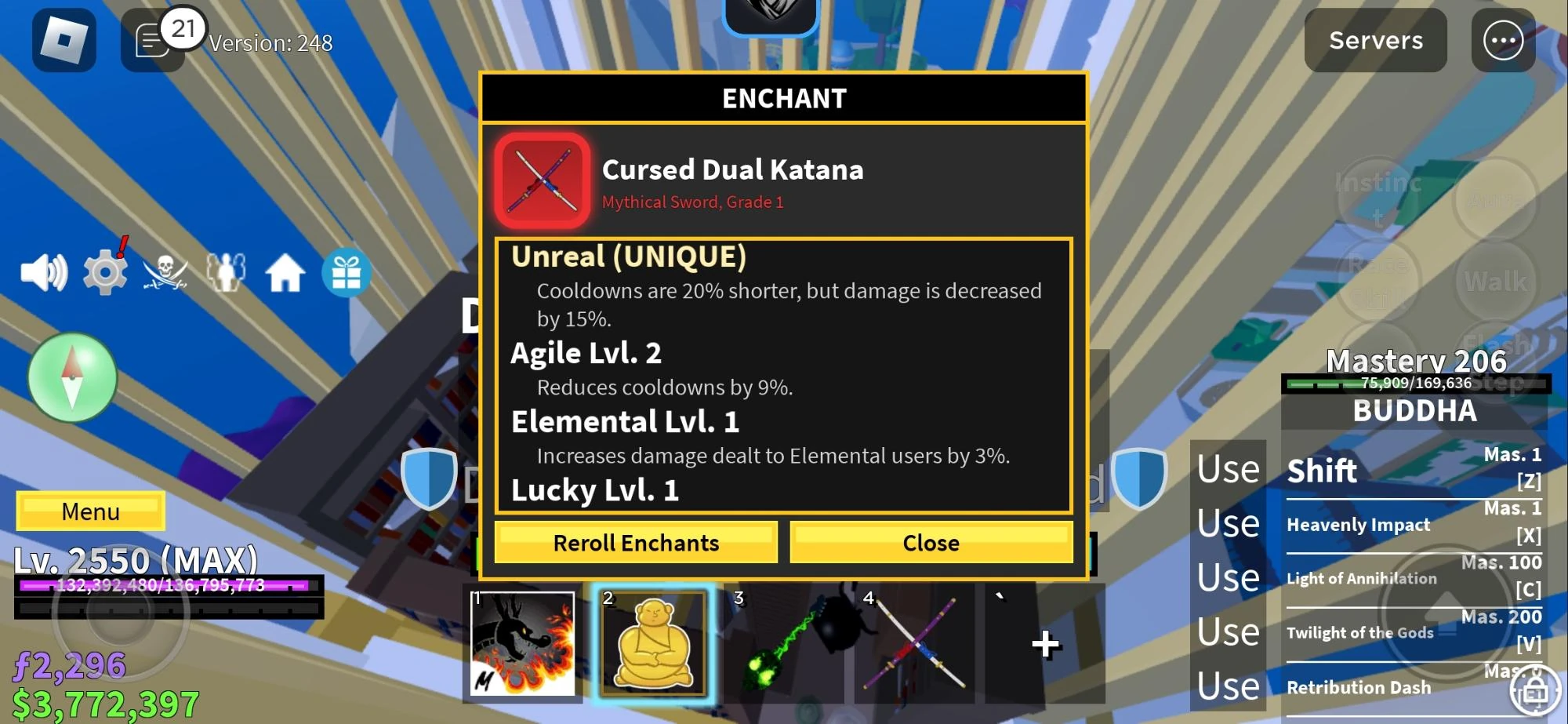 I had one legendary scroll. I got the following enchants. | Fandom