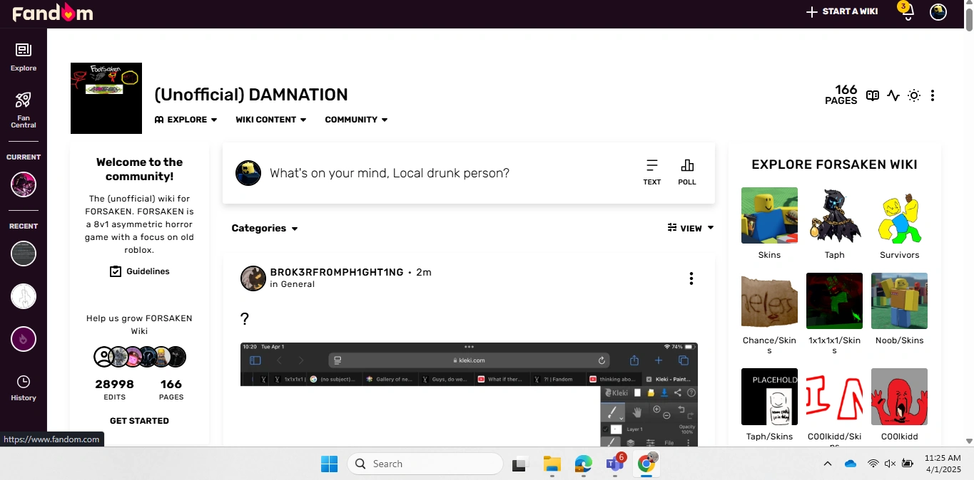i think my fandom broke- | Fandom