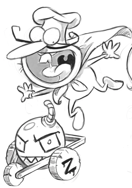 The artist of Plants vs. Zombies, Rich Werner, doodled Peppino and ...