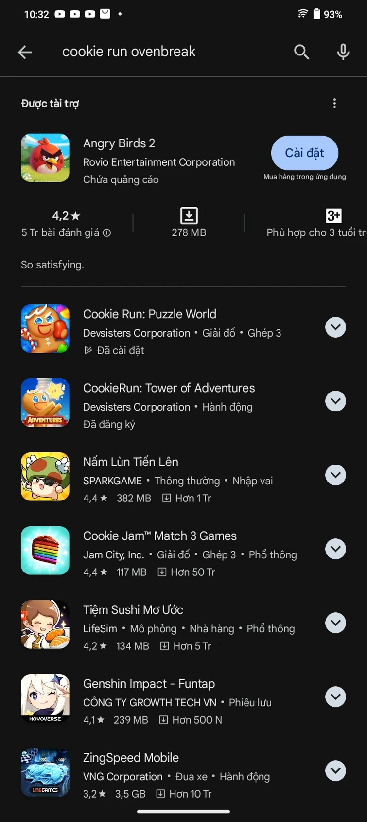 Hey guys i just search cookie run and ovenbreak on the Google play store and this | Fandom