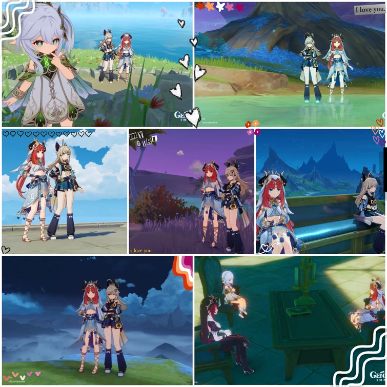 Collage of Genshin photos of me and my gf | Fandom