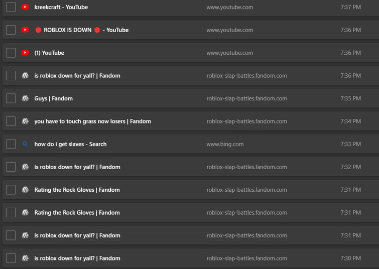 want me to show my history | Fandom