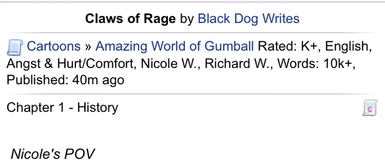 Claws of Rage is now on Fanfiction.net too! | Fandom