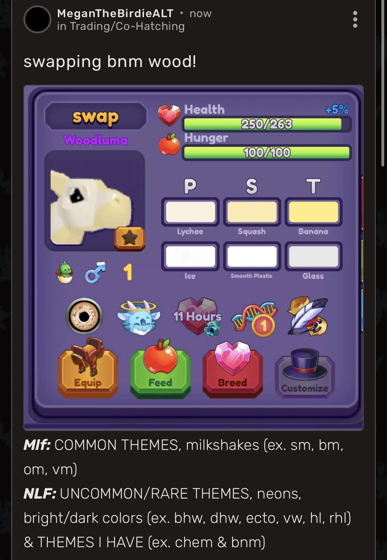 swapping wood + cohatching sillies | Fandom