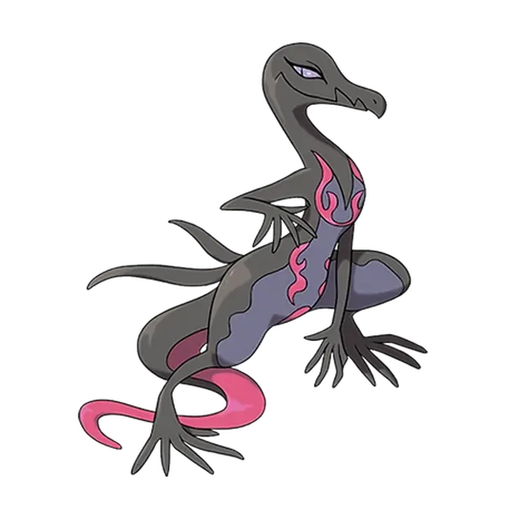 i’m really sorry but the goggle lizard kinda looks like this pokemon ...