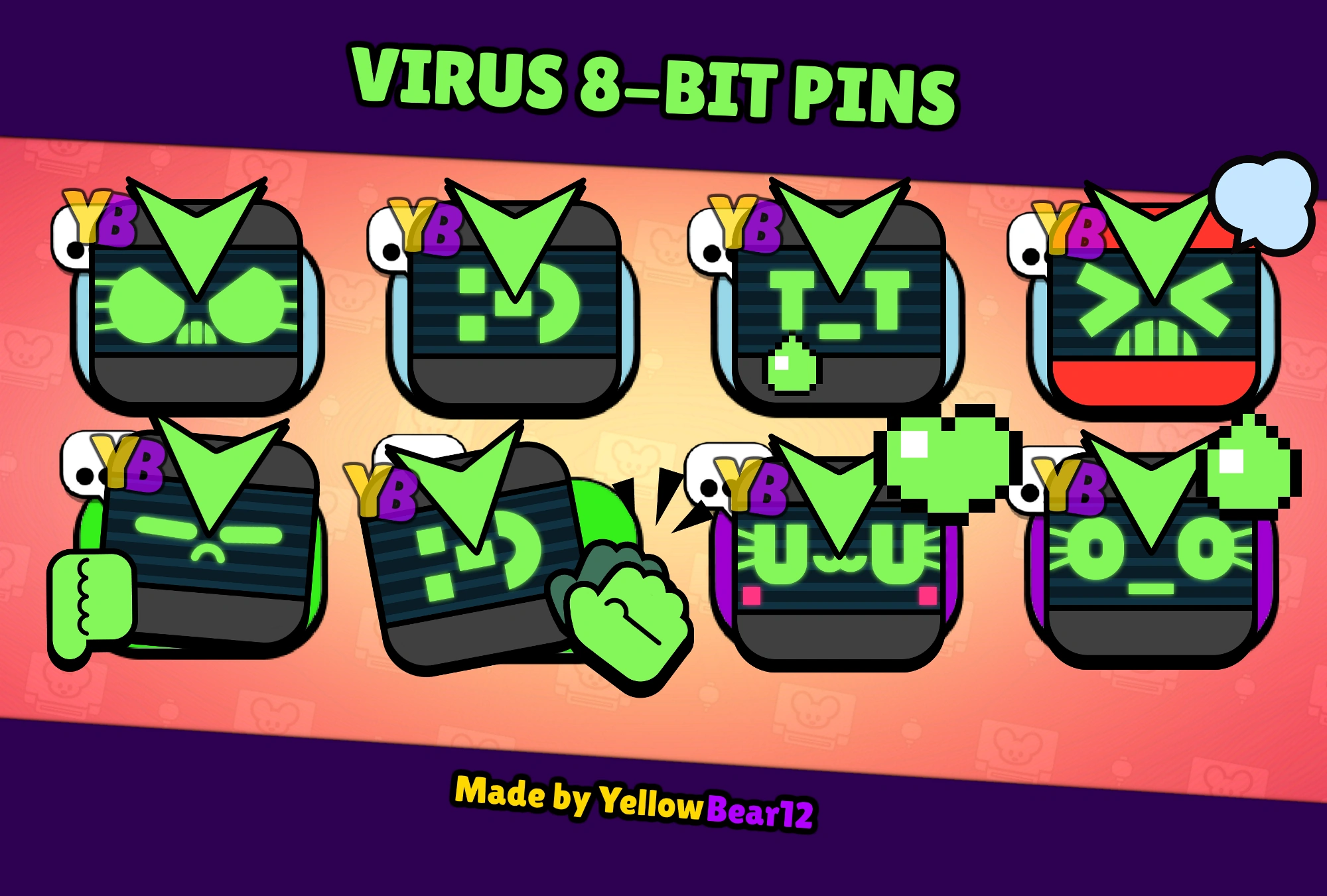 Virus 8-Bit pins | Fandom