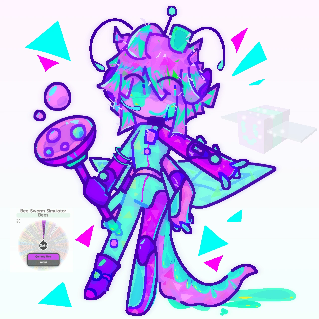 Drawing a bee that I get on random spin wheel | Day 2: Gummy Bee | Fandom