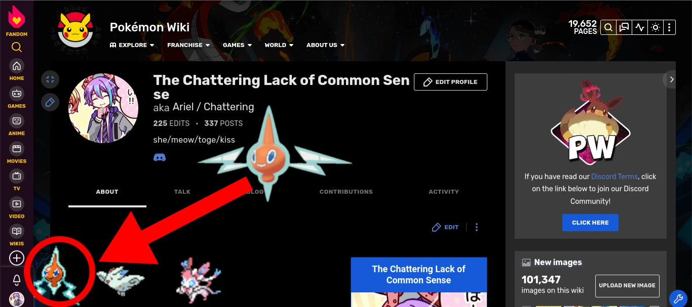 there is a rotom on my page | Fandom
