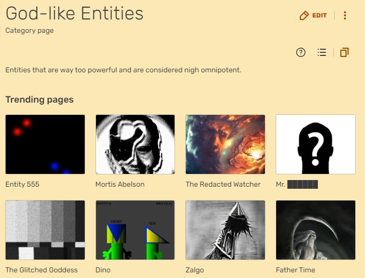 hehe the game creators is #1 on the god-like entities category | Fandom