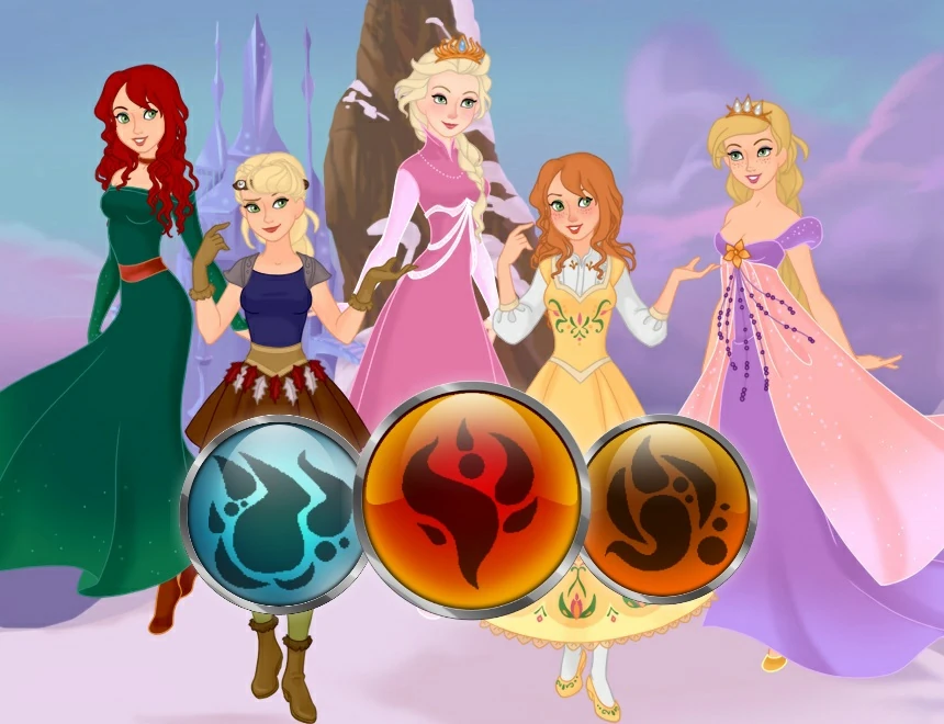 Elsa VIII, Anna VII, Rapunzel V, Merida VI, and Astrid VI | A45 Wiki ...