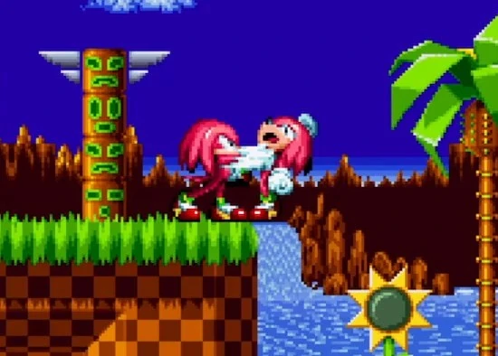 Knuckles punching himself | Fandom