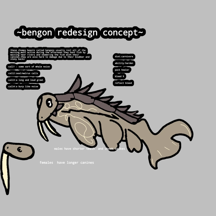 made a bengon redesign/remake | Fandom