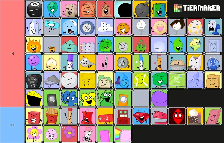 BFDI All-Series But There Are Colour-Depending Eliminations 3 | Fandom