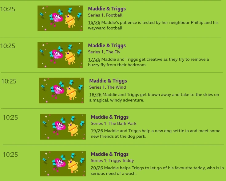 Titles, Descriptons and Images for Epiosdes 16 - 20 have been revealed ...