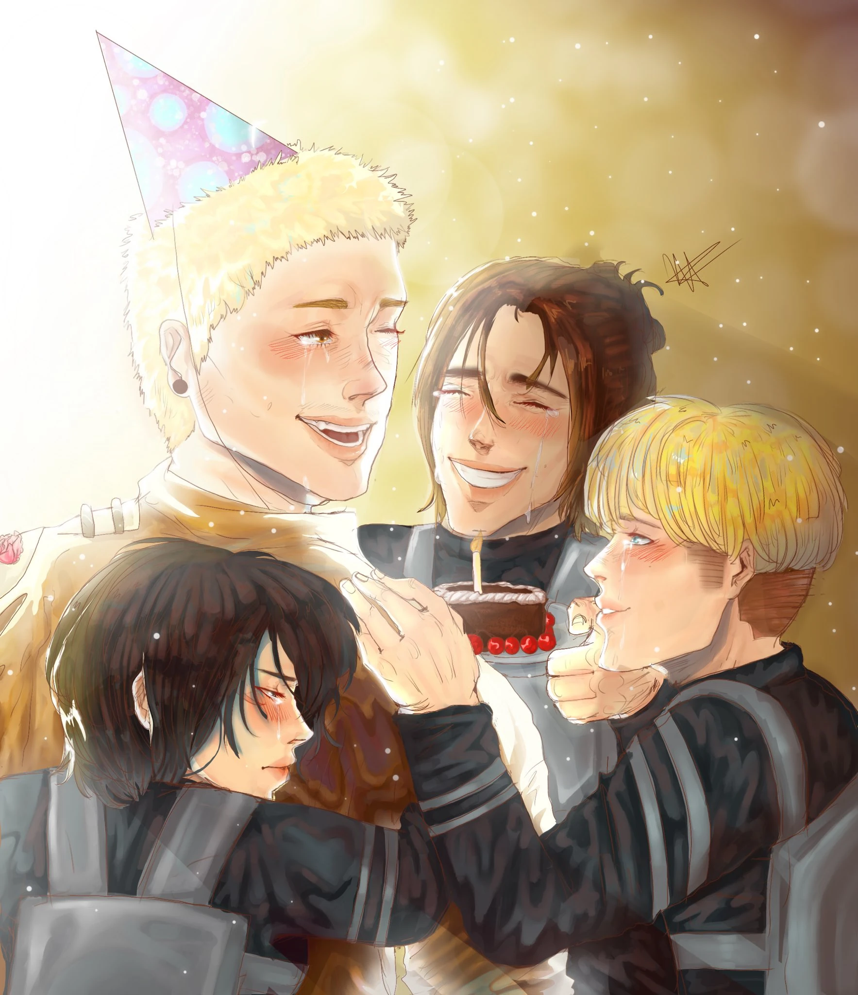 Happy birthday to Hannes! Here’s a fanart of timeskip Eren, Mikasa ...