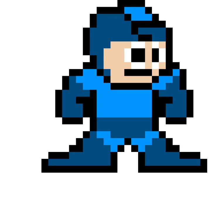My pixel drawing of Mega Man (full body) | Fandom