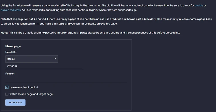 Renaming Pages: Yet Another PSA | Fandom