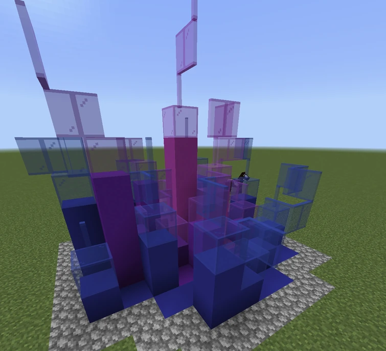 i made a bi build in minecraft cause the colors are so pretty | Fandom