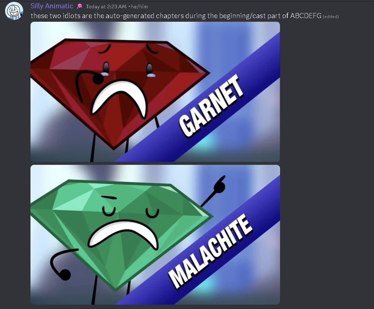 they auto-generated garnet and malachite as the first two chapters in ...