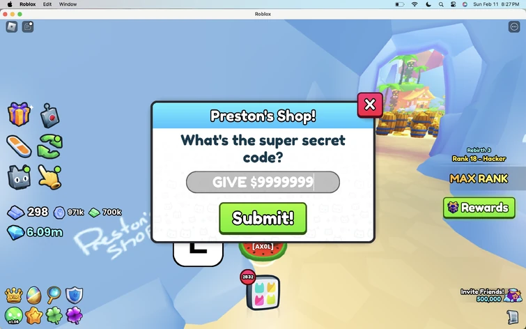 Preston shop code :D | Fandom
