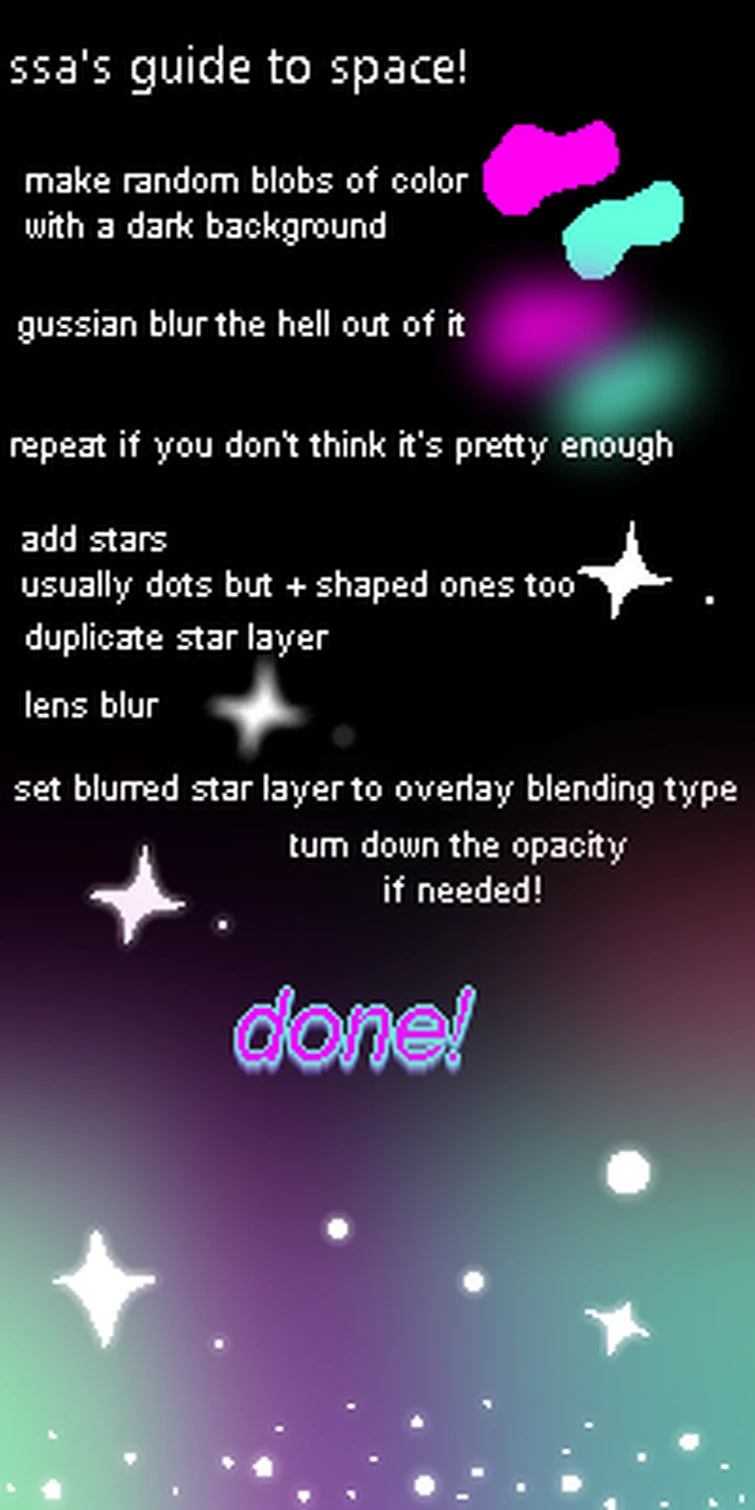 guide to drawing space! | Fandom