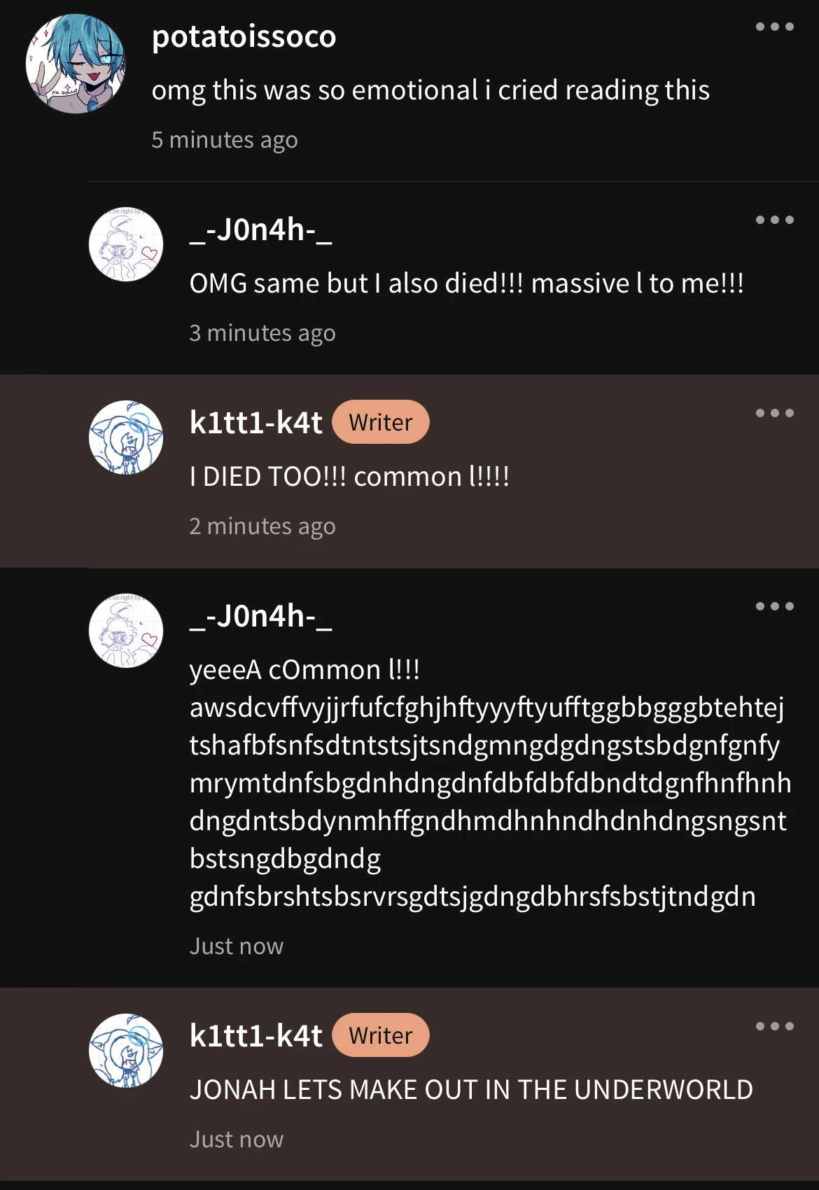 average wattpad comment section | Fandom