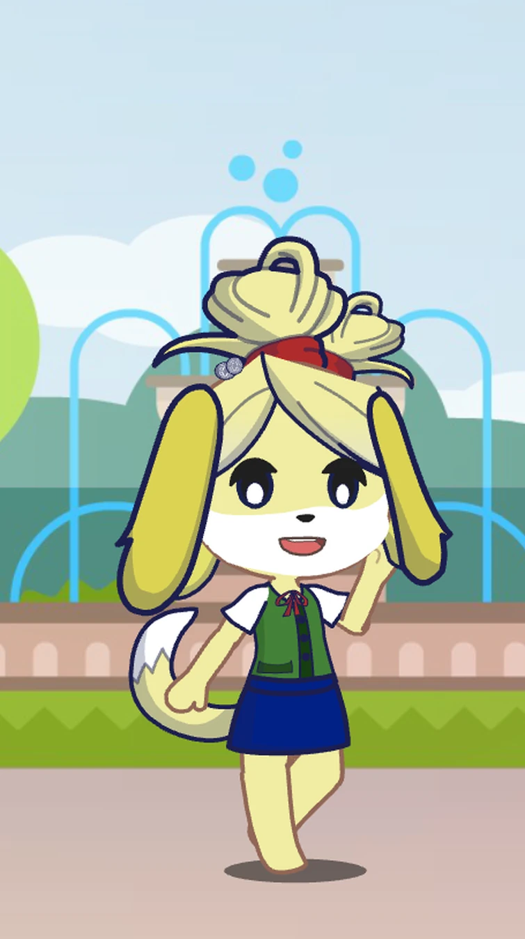 I made Isabelle out of Gacha life 2. (The bottom photo is showing who ...