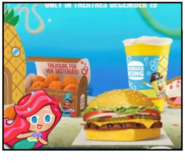 Ariel cookie with some SpongeBob movie 4 Burger King meals | Fandom