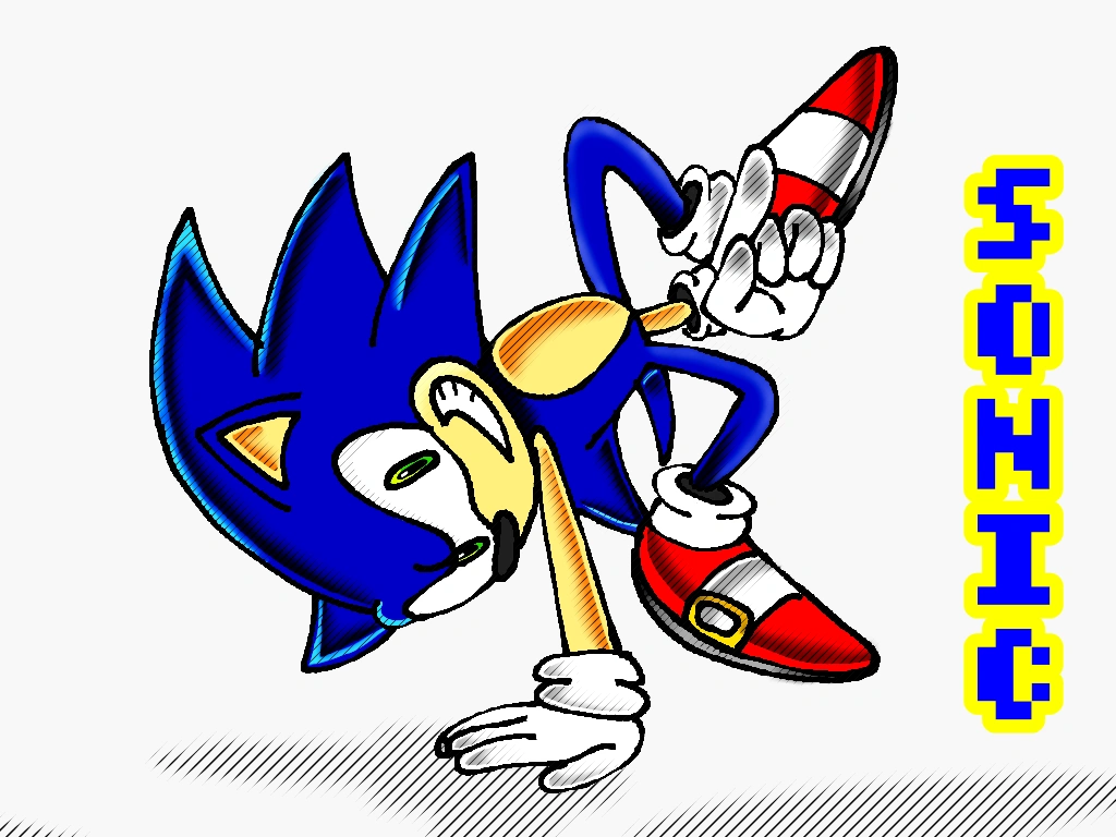 Just made this art for my GF because we both have Sonic as one of our ...