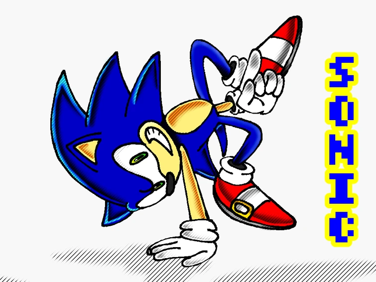 Just made this art for my GF because we both have Sonic as one of our ...