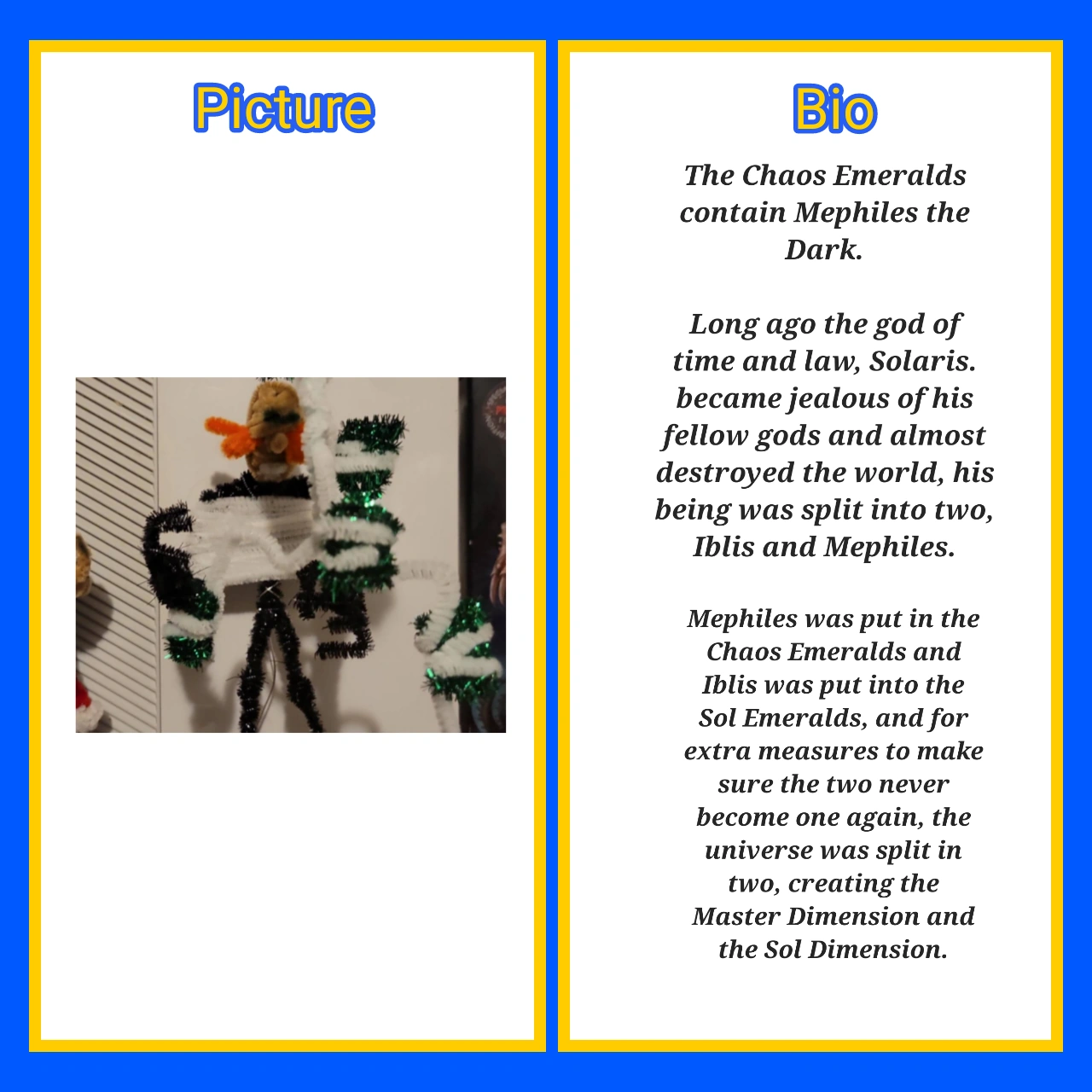 I made Super Sonic with pipe cleaners!! | Fandom