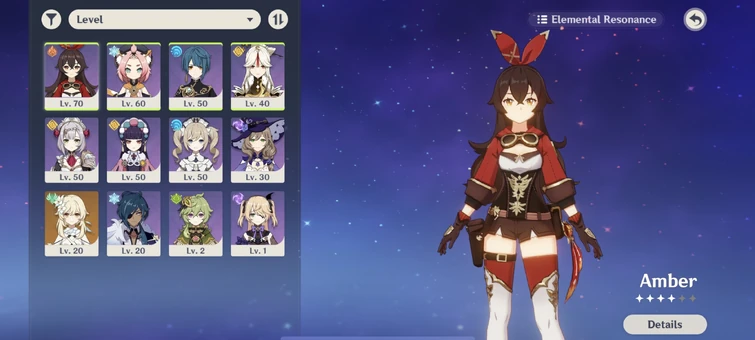 What would be a good team for amber? I just put random characters on ...