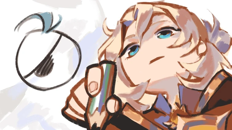 albedo drawing kaeya be like | Fandom