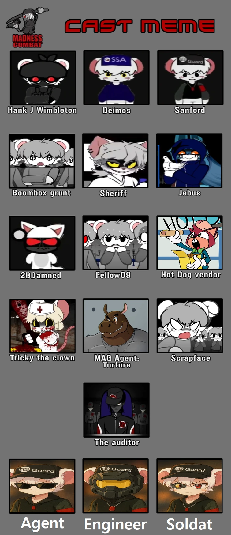 Madness Combat Cast Meme : Terrible Mouse's Figures | Fandom
