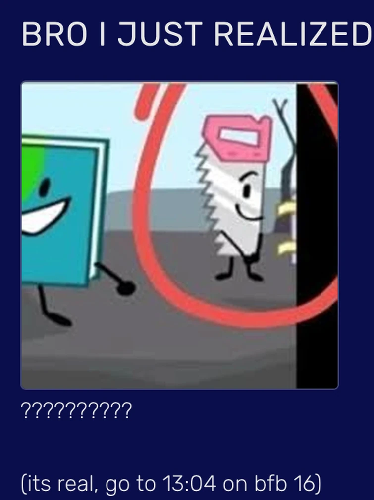 Yes the wonderful world of bfbi wiki | Fandom