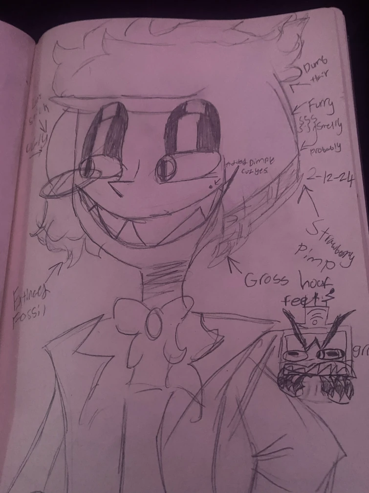 I drew Alastor and Adam , won’t Let me show my Val and Zestial drawing ...