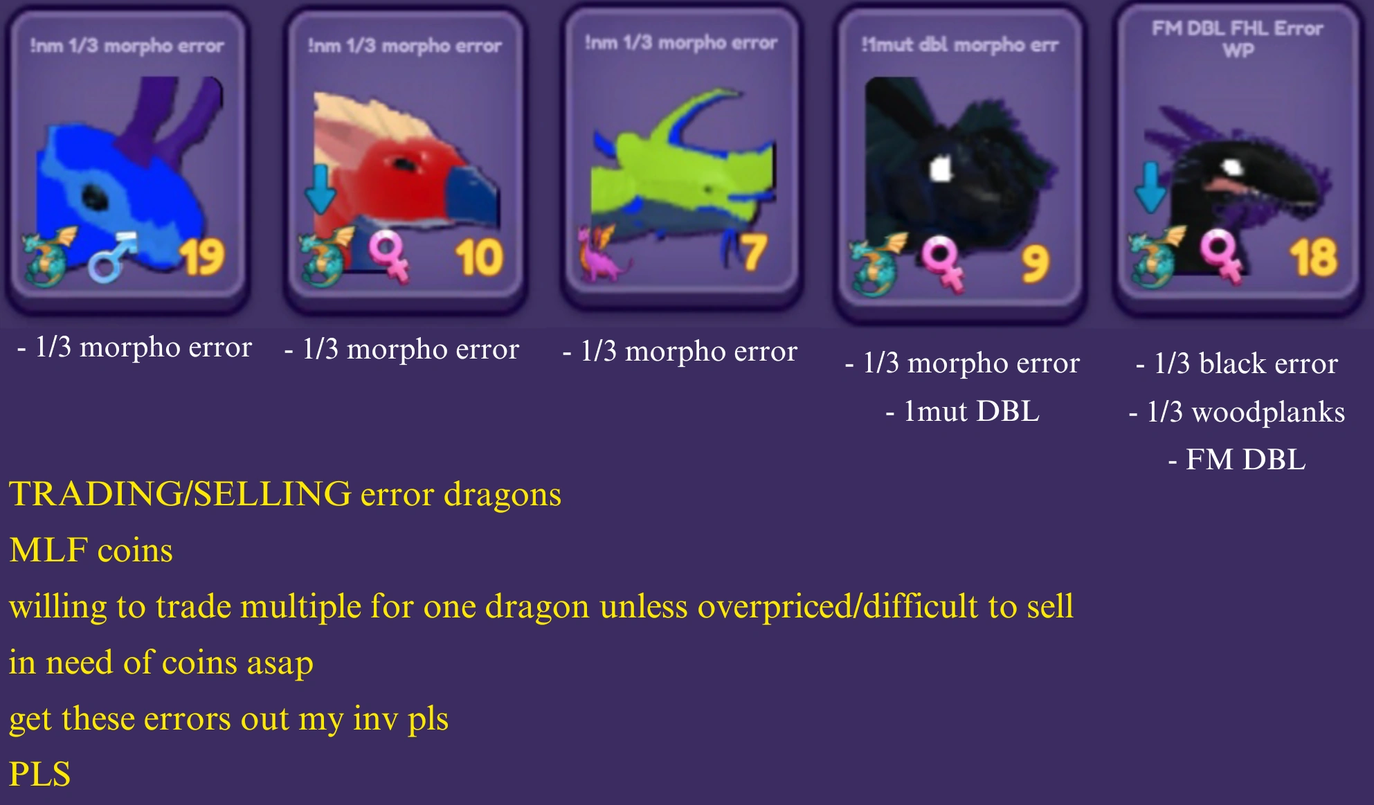 pls - trading/selling errors | Fandom