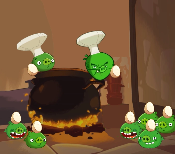 The Piggies are about to cook the eggs! | Fandom