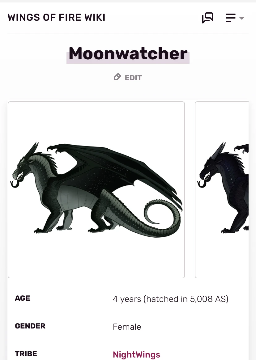 Why does Moonwatcher have two refs? | Fandom