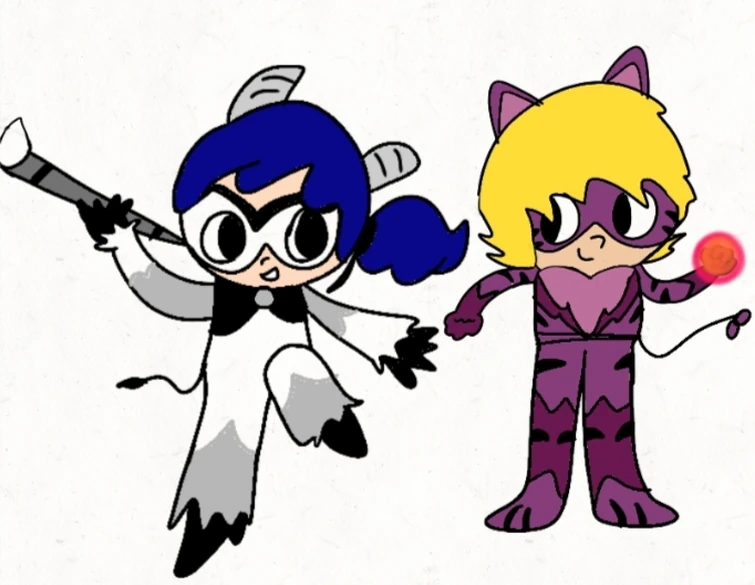 Marinette with the goat miraculous and Adrien with the tiger | Fandom