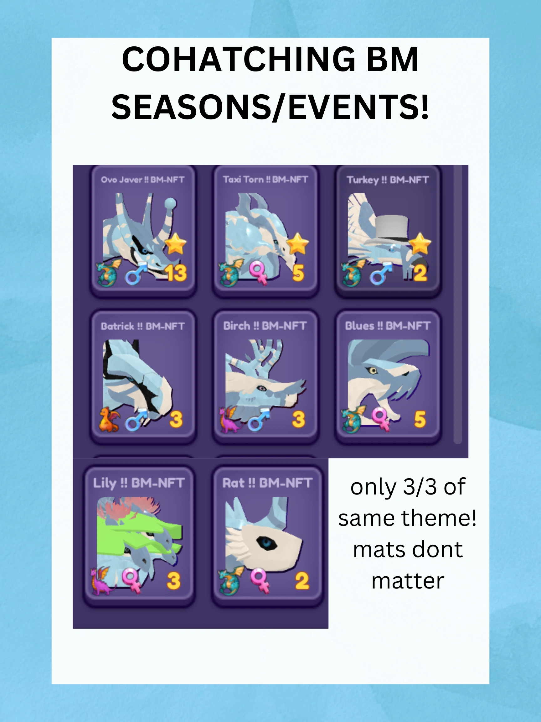 COHATCHING BM SEASONS/EVENTS! | Fandom